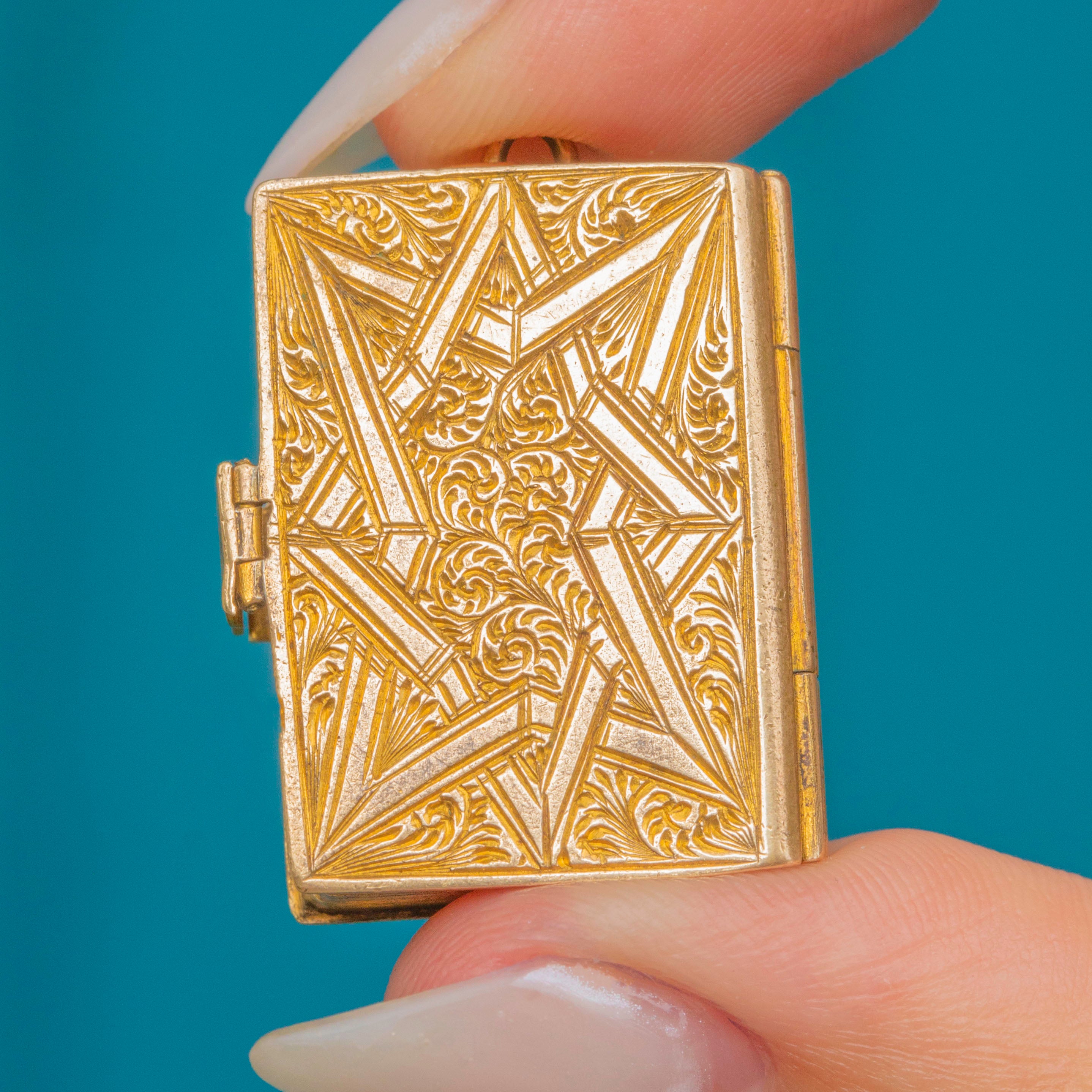 Antique Engraved Family Book Locket