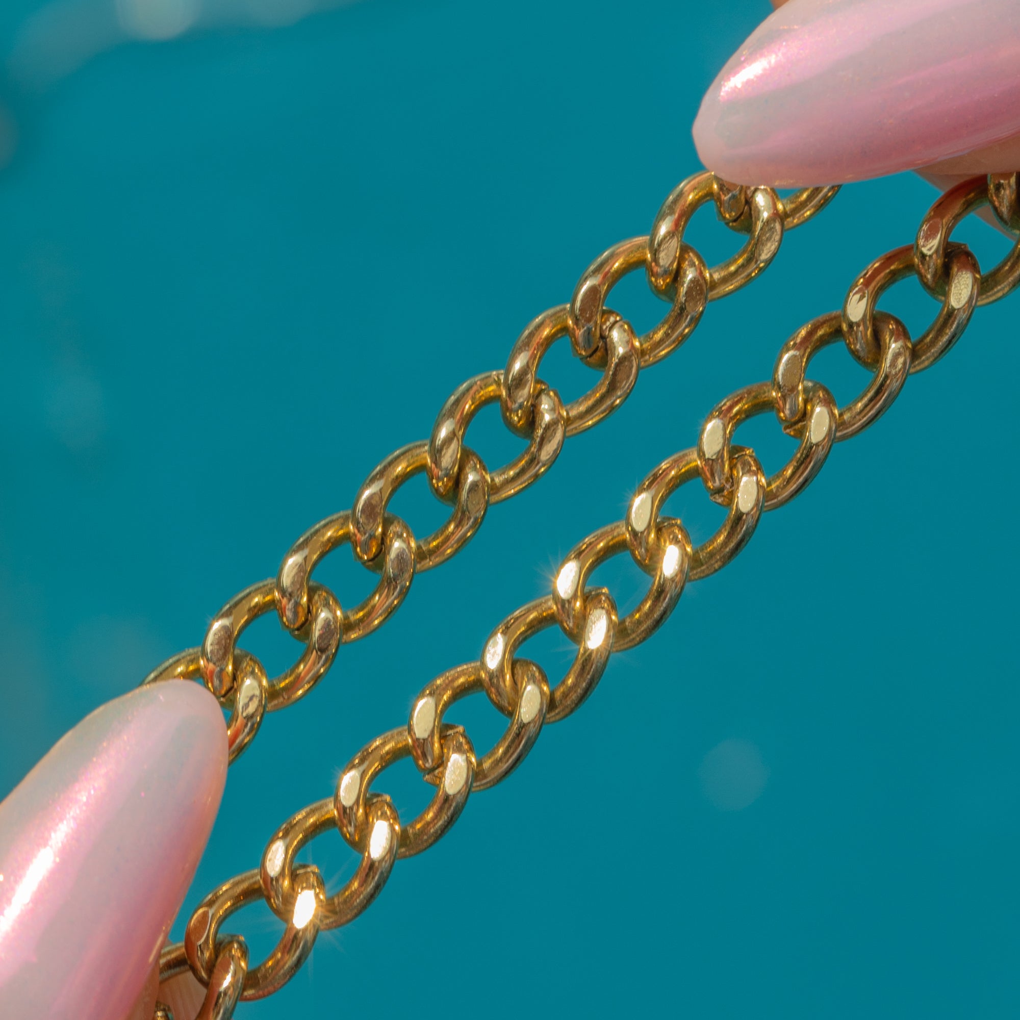 9ct Gold Cased Albert Chain Extender with Dog Clip & Removable T-Bar