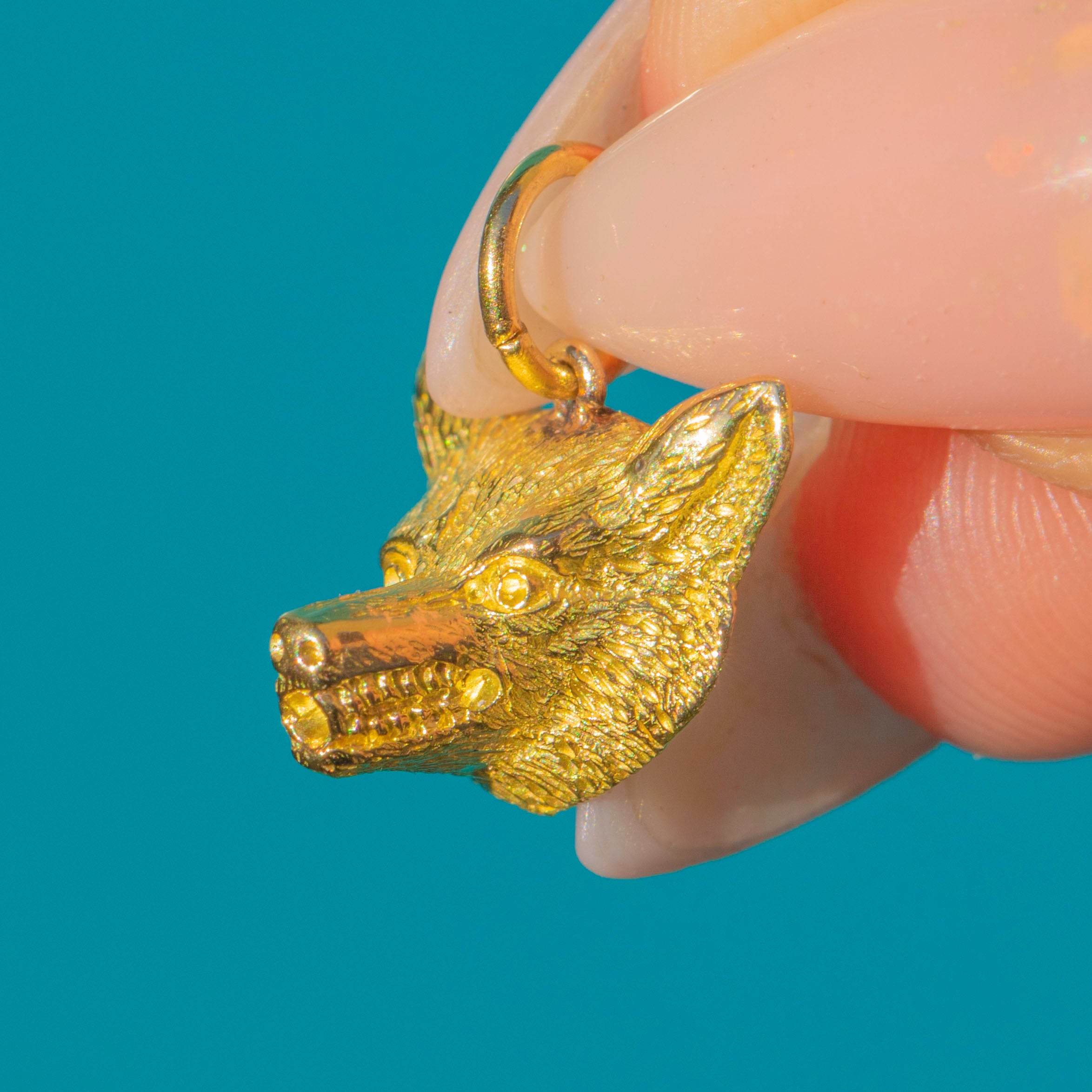 Antique 18ct Gold Fox Charm