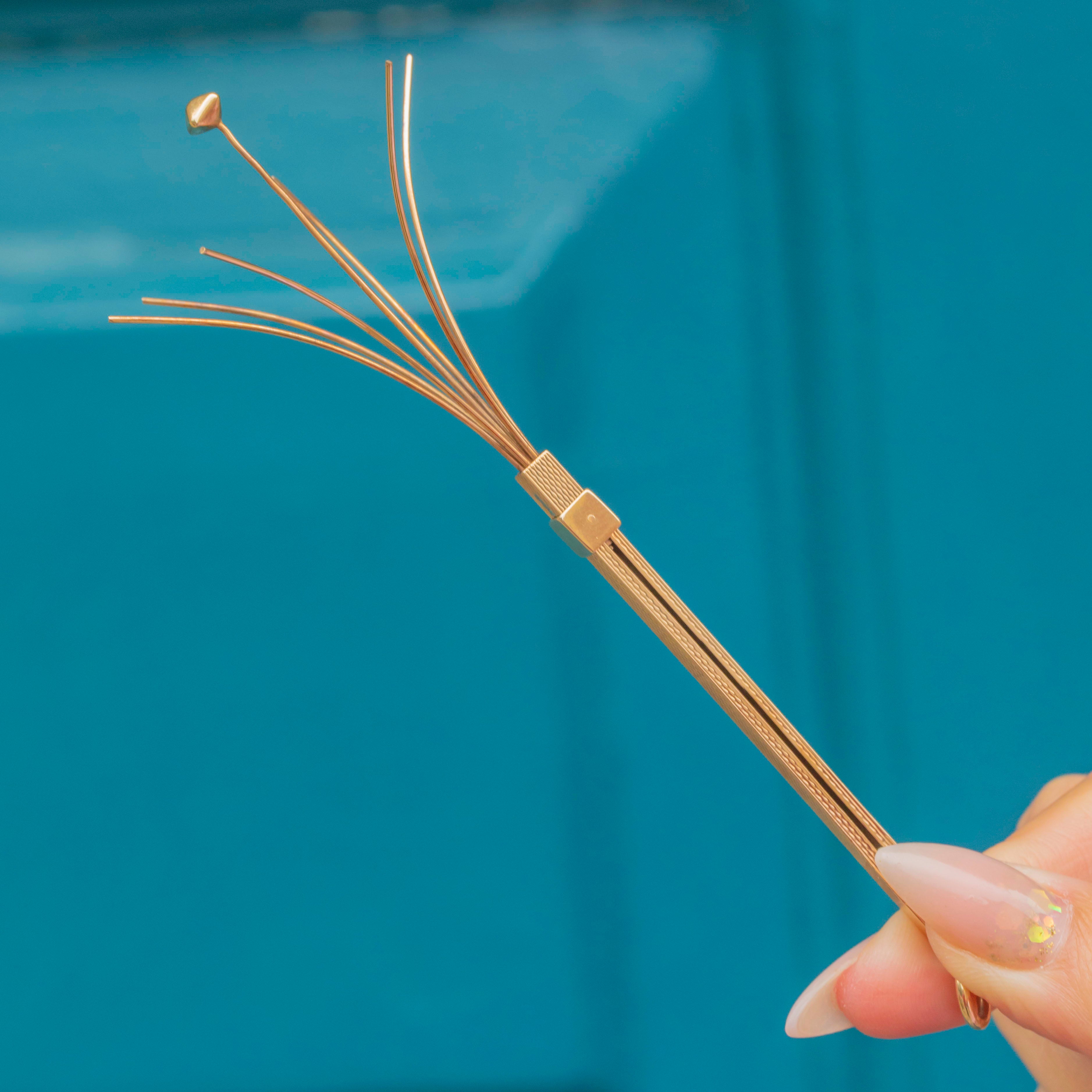 1970s 9ct Gold Swizzle Stick Cocktail Stirrer