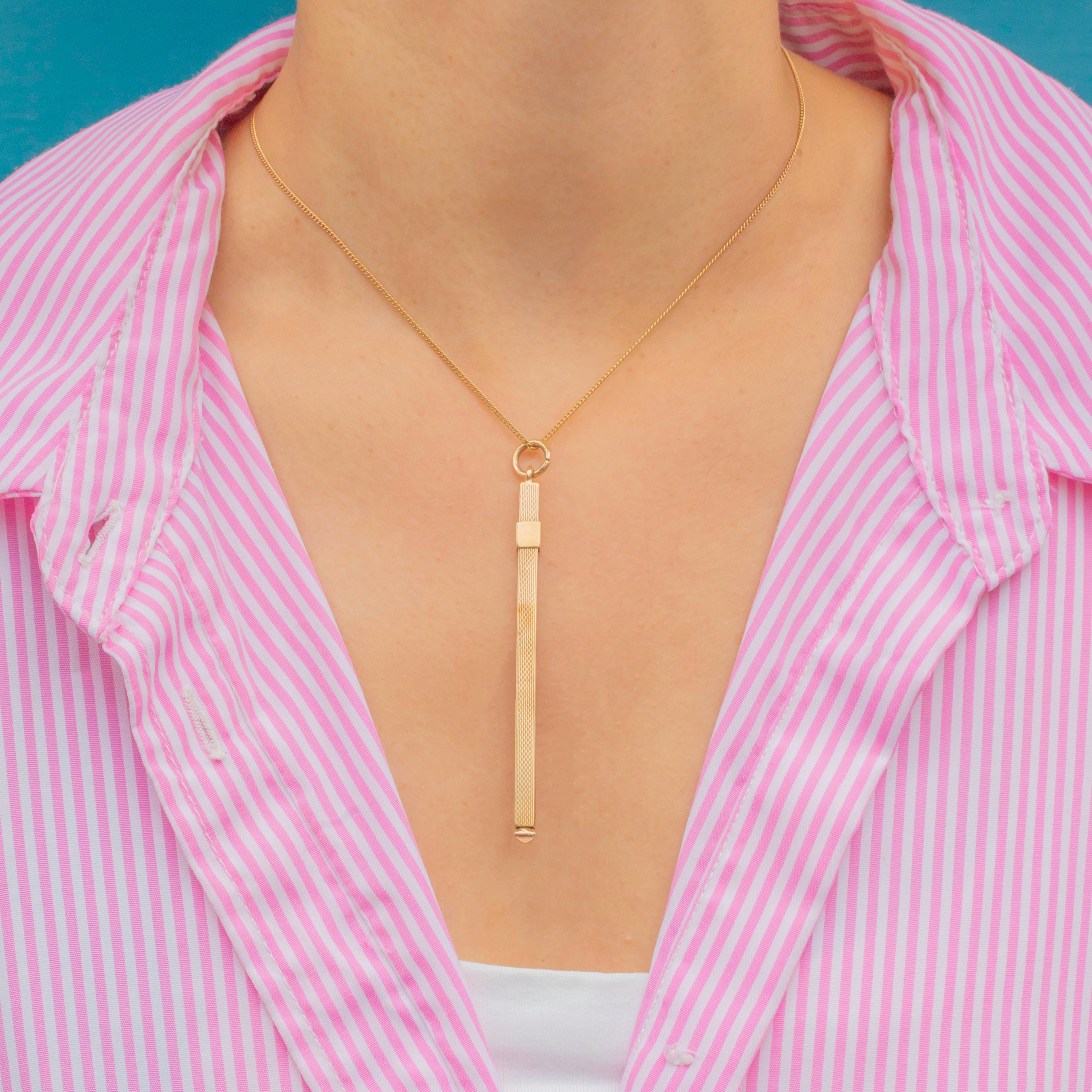 1970s 9ct Gold Swizzle Stick Cocktail Stirrer