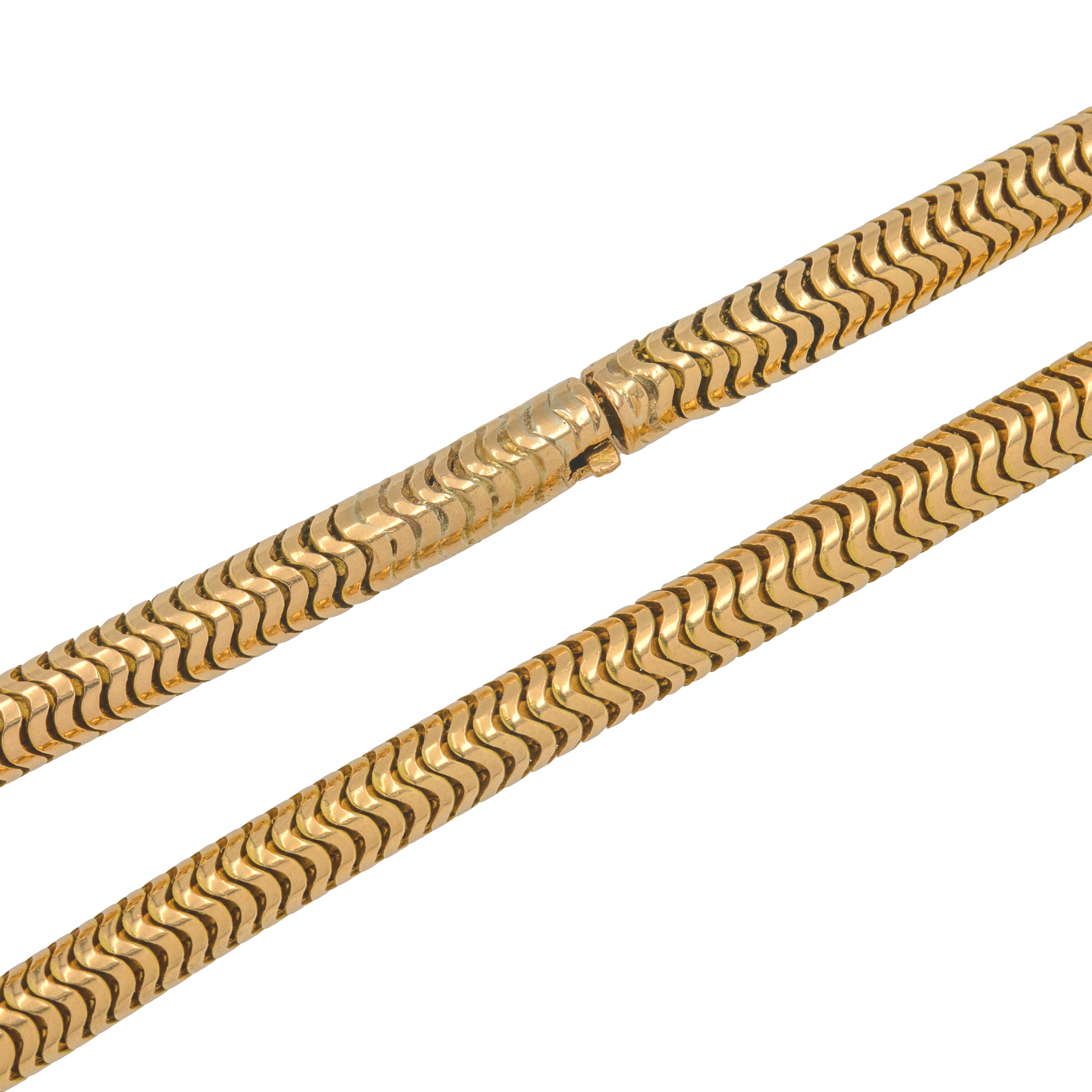 14.5" Antique 18ct Gold Snake Chain, 49.5g – Lillicoco