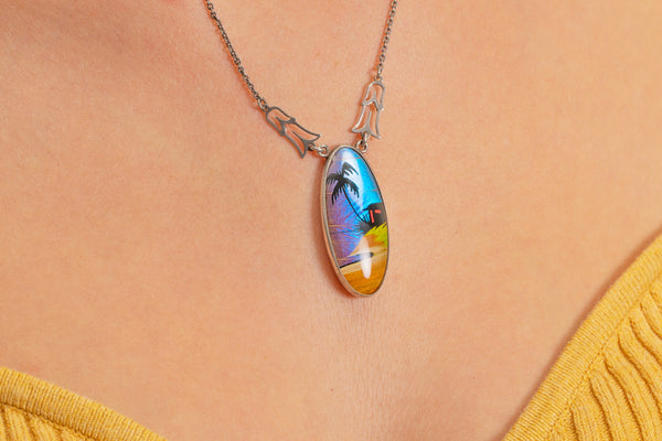 Art Deco Sterling Silver Butterfly Wing Necklace, Thomas Mott – Lillicoco