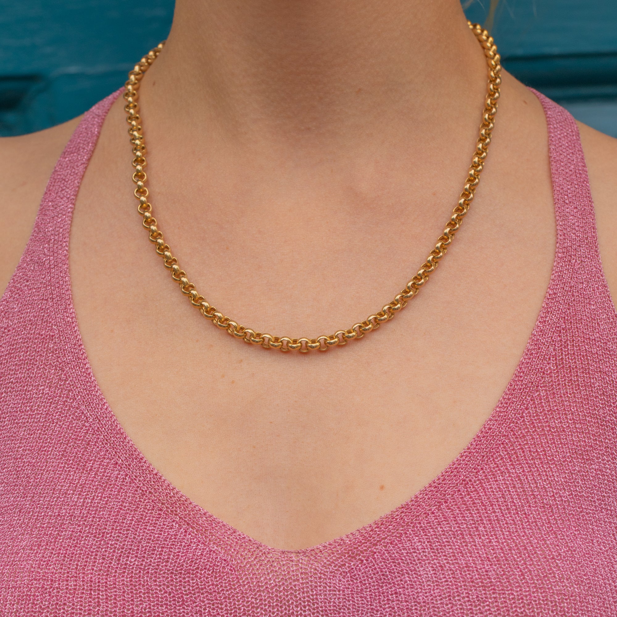 19" 9ct Rolled Gold Belcher Chain