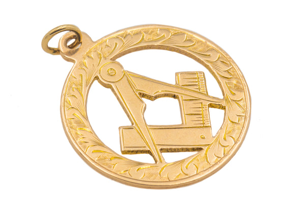 Antique 9ct Gold Masonic Compass Pendant – Lillicoco
