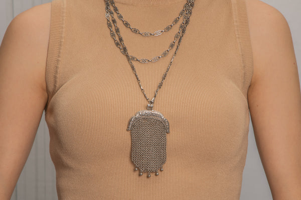 French Silver Chainmail Chatelaine Coin Purse – Lillicoco